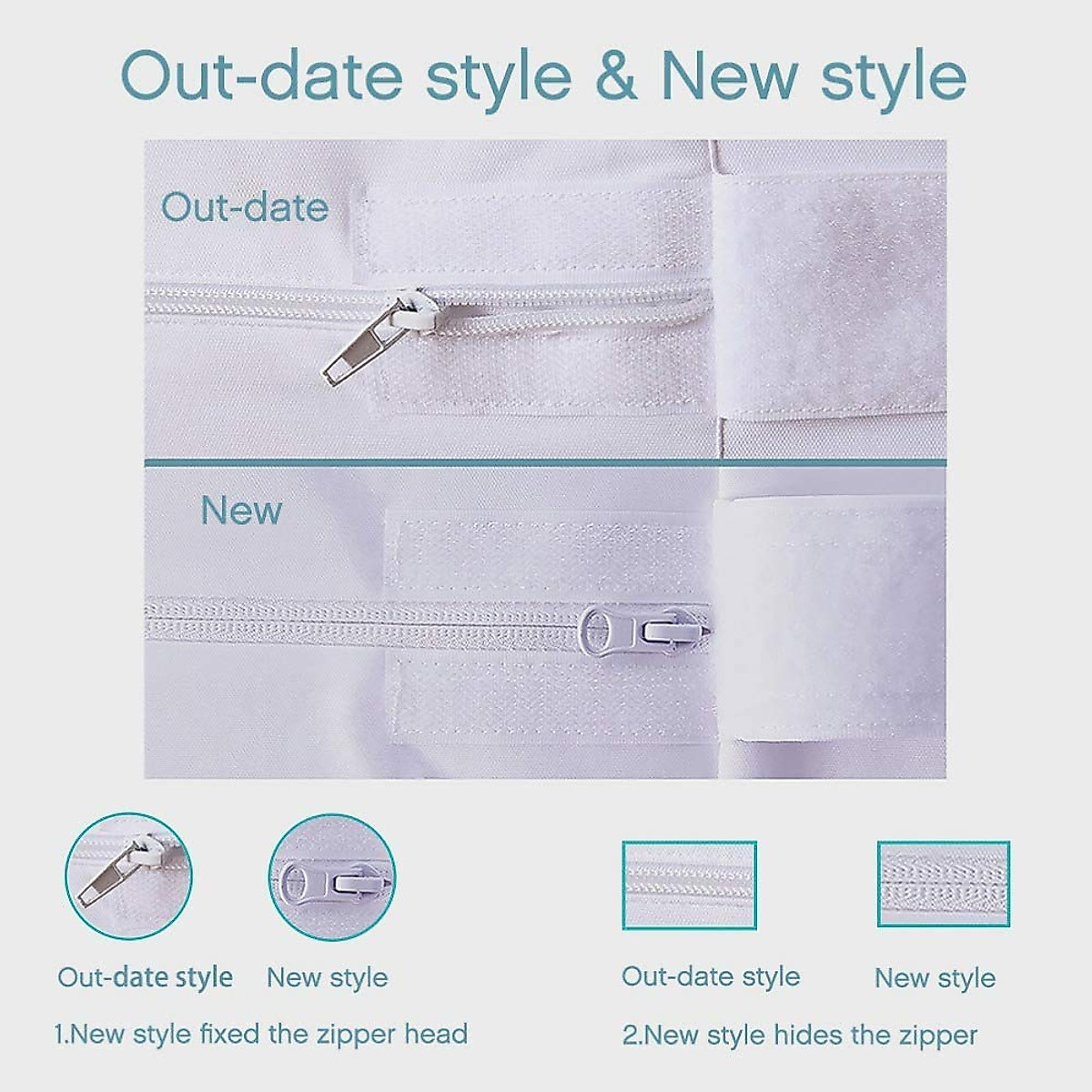 Bedecor Zippered Twin Mattress Protector Cover for 3"-6" Depth Mattress,Fully Encased Liquid Proof Urine Pee Protection Breathable Smooth Incontinence Pet Baby Potty Training