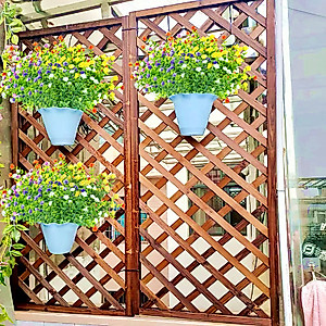 JYSONGHU Artificial Flowers 8pcs Real Looking Aqua Plastic Fake Roses with Stems for DIY Wedding Bouquets Hanging Planter Indoor Outside Garden Porch Christmas Party Decoration Home Decorations