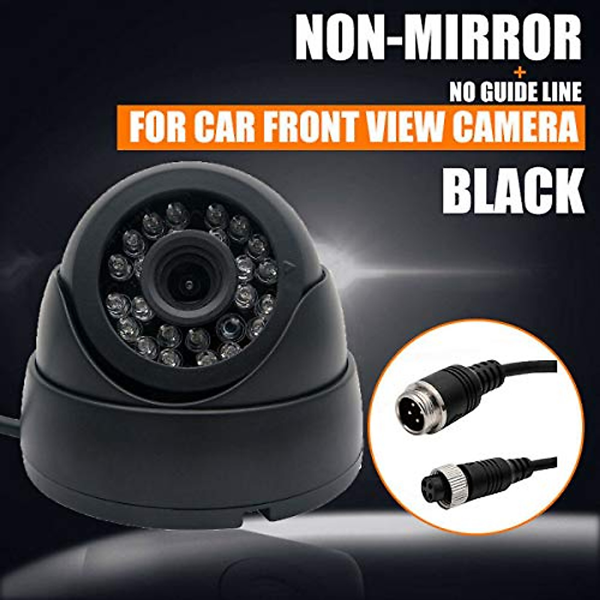 Universel MASO Front View Camera for Car Bus Truck Trailers Caravan Camper Heavy Reverse Black 4 PIN 9V-36V