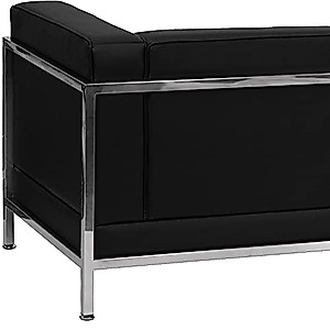 Flash Furniture HERCULES Imagination Series Contemporary Black LeatherSoft Sofa with Encasing Frame