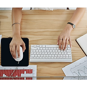 Square Mouse pad, Premium Mouse pad, Square Waterproof Mouse pad, Non-Slip Rubber Base Mouse pad 9x9 inches (Black)