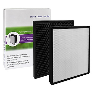1 Pack True HEPA & Activated Carbon Filters LV-PUR-131 Set Compatible with LEVOIT LV-PUR-131 Machine