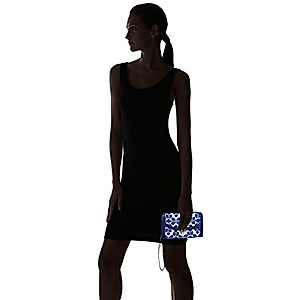 Vera Bradley Women's Cotton Ultimate Wristlet, Cobalt Tile with Navy, One Size