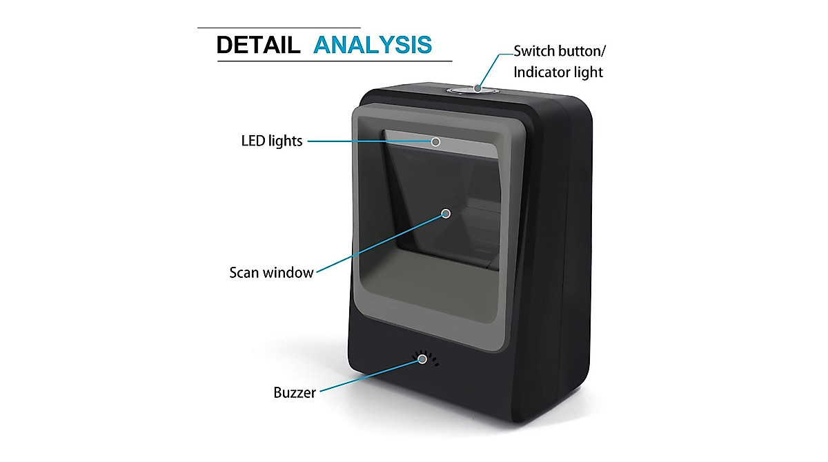 Handsfree 2D & 1D Barcode Scanner for Retail & POS
