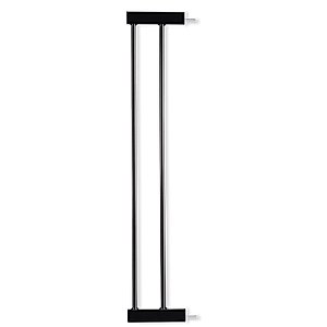 BABELIO Metal Baby Gate,5.5inch (14cm) Black Extension, Extra Wide Baby Gates for Stairs & Doorways, Pressure Mounted Walk Thru Child Gate with Door, NO Need Tools NO Drilling,30" Tall