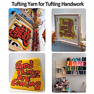 8ply Strands tufting Yarn for tufting Gun Rugs,100m Crocheting Fancy Chunky Cotton ployester Mixed Knitting Yarn,100g Multiple Color Knitting Thread Poke Embroidery Yarn,6 Rolls Set,Customized Color