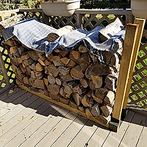Sunnydaze Firewood Log Rack Bracket Kit - Adjustable to Any Length - Open-End Design - 1 Pair of Brackets