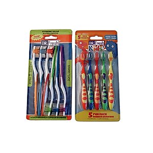 Dr. Fresh family pack toothbrushes-5 kids and 6 adults
