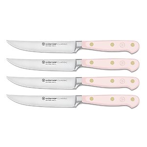 WÜSTHOF Classic Pink Himalayan Salt 4 Piece Steak Knife Set