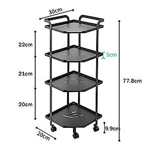 YUEGOO Kitchen Sinks Solid Under Sink Storage Multipurpose Storage Organiser,Adjustable Kitchen Organizer,Multi Purpose Bathroom Under Sink Unit Shelf Organiser Storage Tidy Under/Black/4 Floors