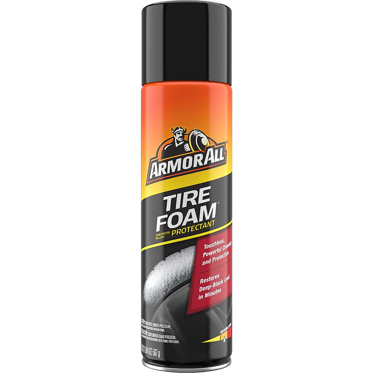Tire Foam by Armor All, Tire Cleaner Spray for Cars, Trucks, Motorcycles, 20 Oz Each