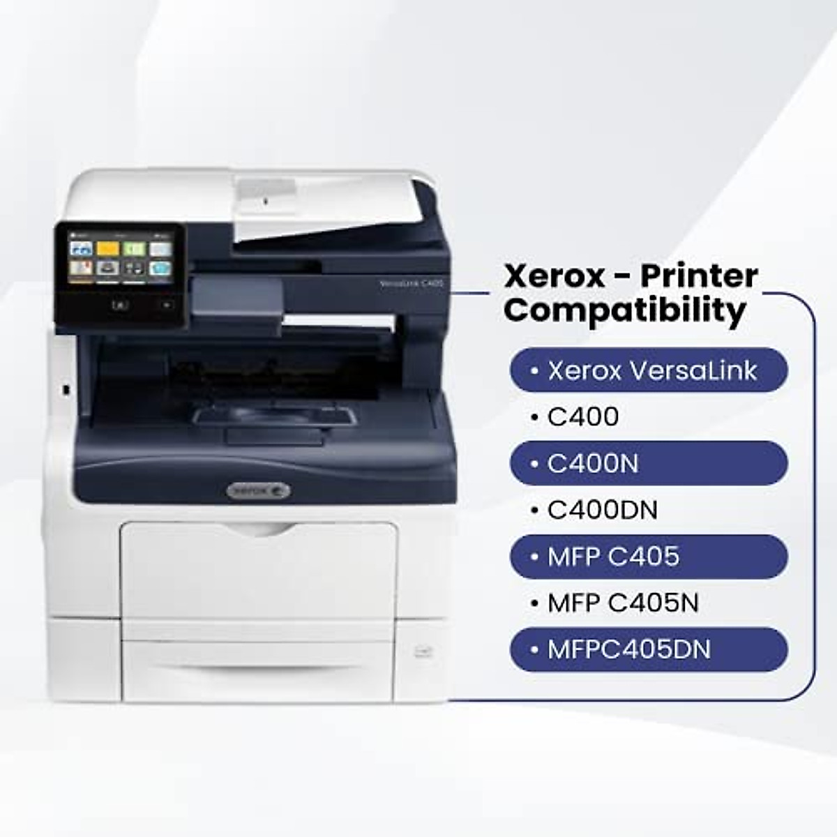 Ampro Reengineered OEM Toner Cartridge - for Xerox VersaLink C405 C400 C400D C400DN MFP C405DN C405N C405 - | 106R03524 106R03525 106R03526 106R03527 - Extra High Yield (4 Pack)
