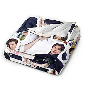 Blanket Lee Min-ho Soft and Comfortable Warm Fleece Blanket for Sofa,Office Bed car Camp Couch Cozy Plush Throw Blankets Beach Blankets