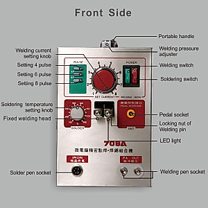 RCBDBSM Spot Welder - Battery Welding Machine 709A 3.2KW Battery Spot Welder & Soldering Station Portable Pulse Welding Machine for Battery Pack 18650 14500 Lithium Batteries