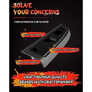 cciyu Light Gray and Black Window Switch Bezel Front Left Drivers Side Replacement Fits for Chevy Silverado 1500 2500 3500 2004-2006 for GMC Sierra 1500 2500 3500 2004-2006 Replace 89045124