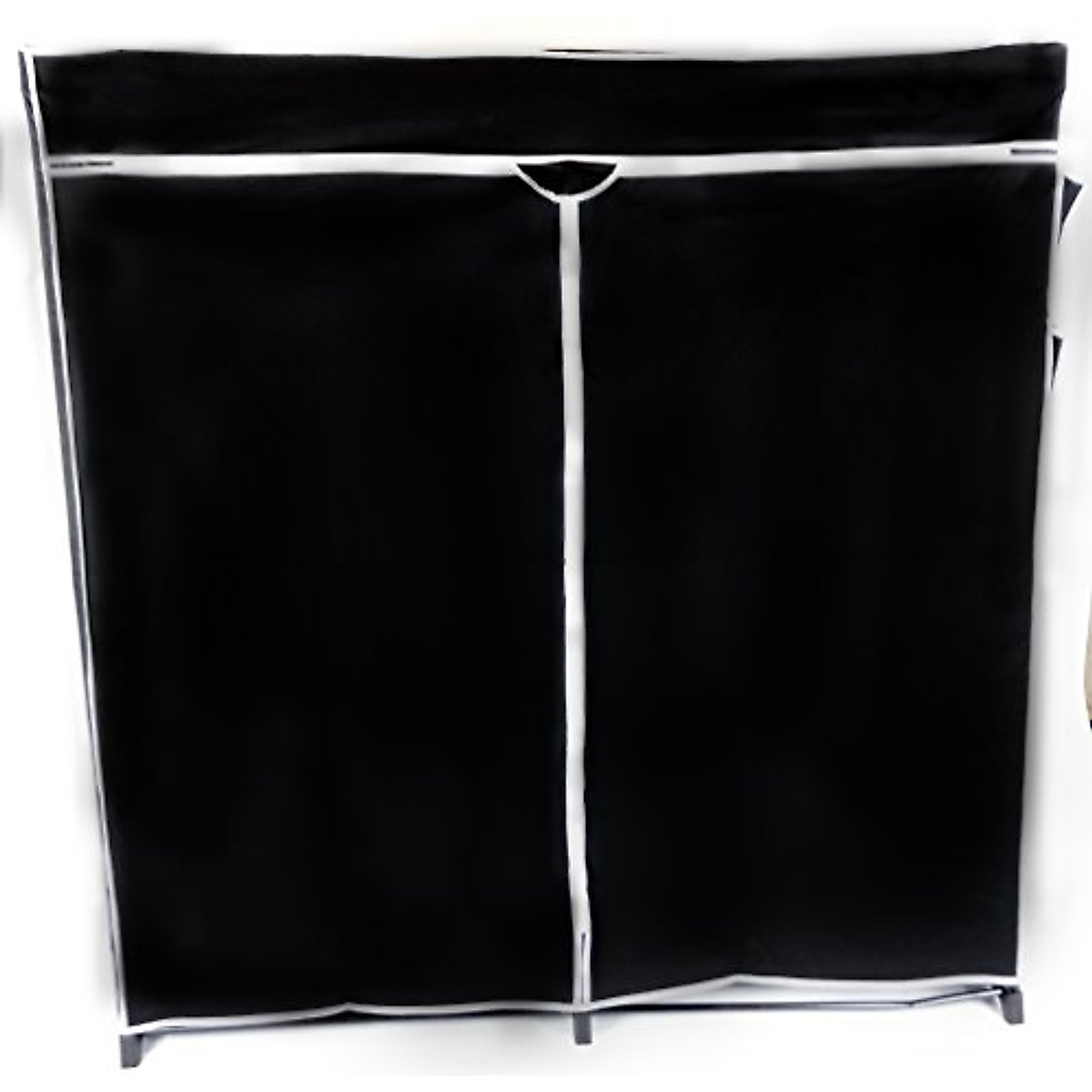 ATHome Lightweight, Durable, Sturdy, Dust and Moisture Proof, Easy Open T-Zipper, Portable Closet Wardrobe, 60 inches, Black