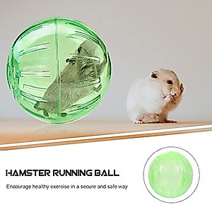 ULTECHNOVO Hamster Ball, Hamster Running Ball 10cm Transparent Run Exercise Ball Portable Mini Ball Hamster Plaything Toy Pets Cage Accessories for Small Animal Pets