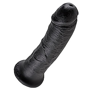 Pipedream King Cock Dildo, Black, 8 Inch