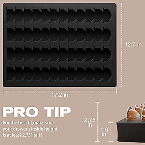 RAMIEYOO Coffee Capsule Storage Drawer Tray,Drawer Insert Organizer Holds 48 Pods Compatible with Nespresso Vertuo Vertuoline Capsules for Kitchen,Home,Office(Waterproof/Washable)