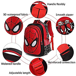 LYQXZH Toddler School Backpack 3D Comic Elementary Student Schoolbag Waterproof Lightweight Kids Bookbags for Boys Girls