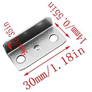 FMHXG 10pcs Angled Drawer Lock Strike Plate for Home Office Cabinet Cupboard Drawer Door Furniture Connector Hardware Fastener