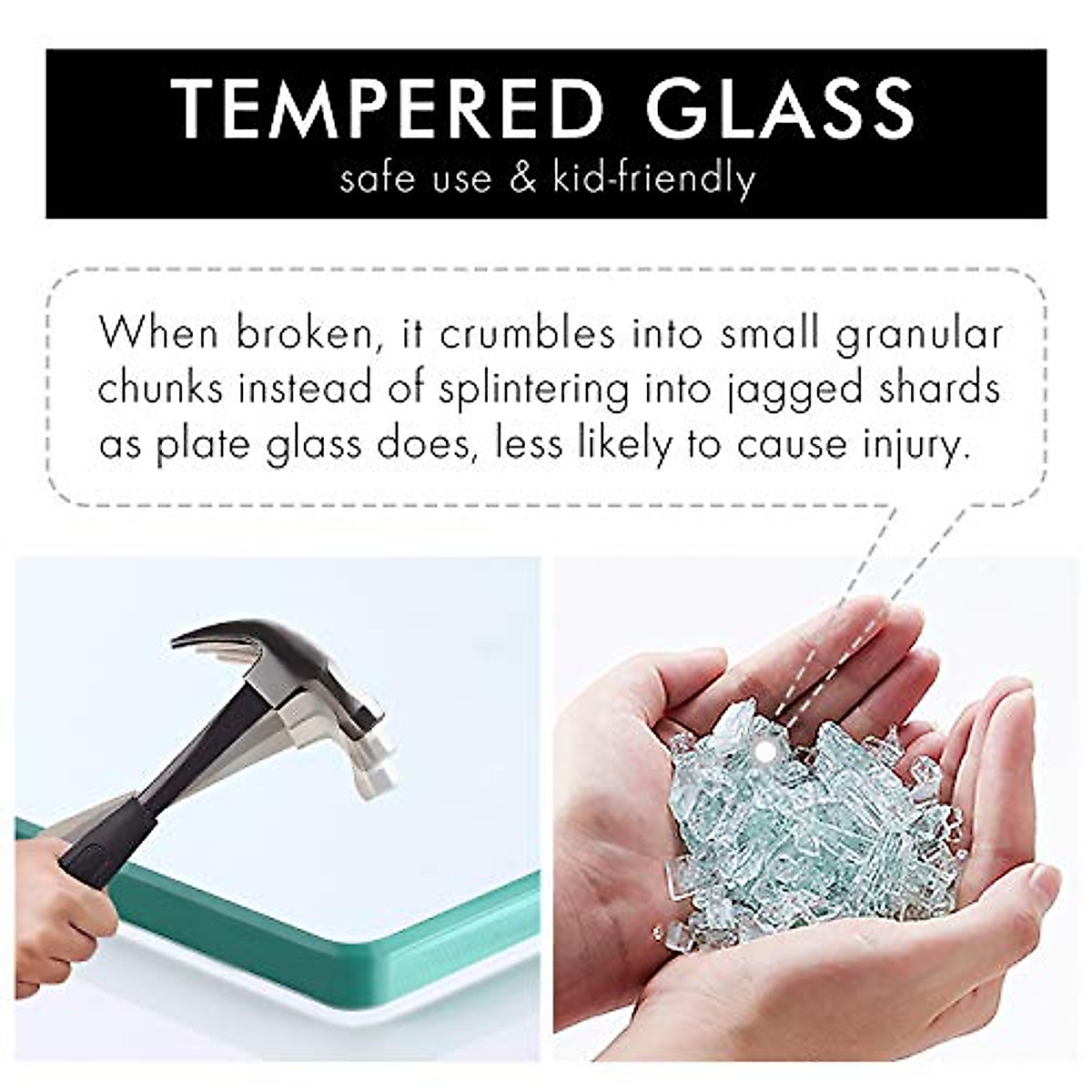 KES Glass Shelves for Bathroom, 15.8-Inch Bathroom Shelf with Rectangle Tempered Glass and Polished Chrome Bracket Wall Mount 2 Pack, BGS3201S40-P2