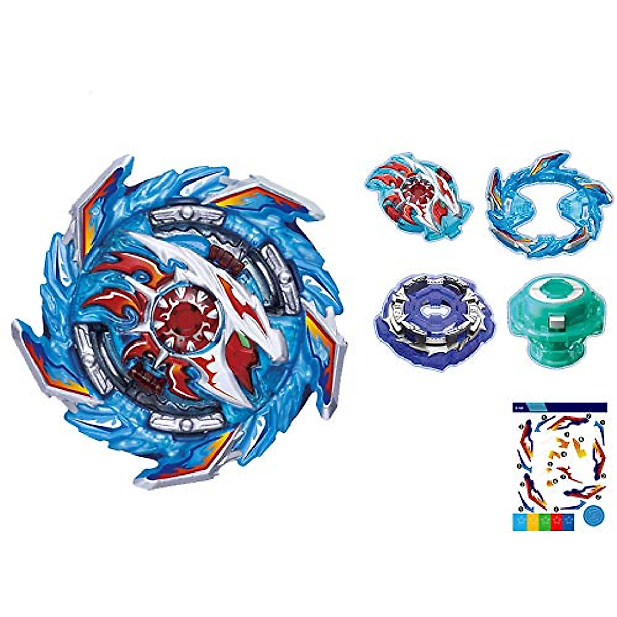 Hiash Gyros 12 Piece Pack, Battling Top Battle Burst High Performance Set, Kids Boys Christmas Birthday Party Gift Idea