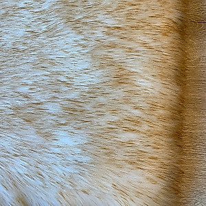 Luxury Faux Sheepskin Fur Rug | Fluffy Area Rug, Shag Rug for Bedroom, Living, Kids Room | Soft Fuzzy Rug, Non-Slip Home Décor Accent, Oval (3'x5', White/Brown Tips)