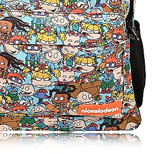 Nickelodeon Rugrats Reptar Classic Backpack - Light Blue Rugrats Reptar, Tommy, Chickie, Angelica and Susie Allover Knapsack