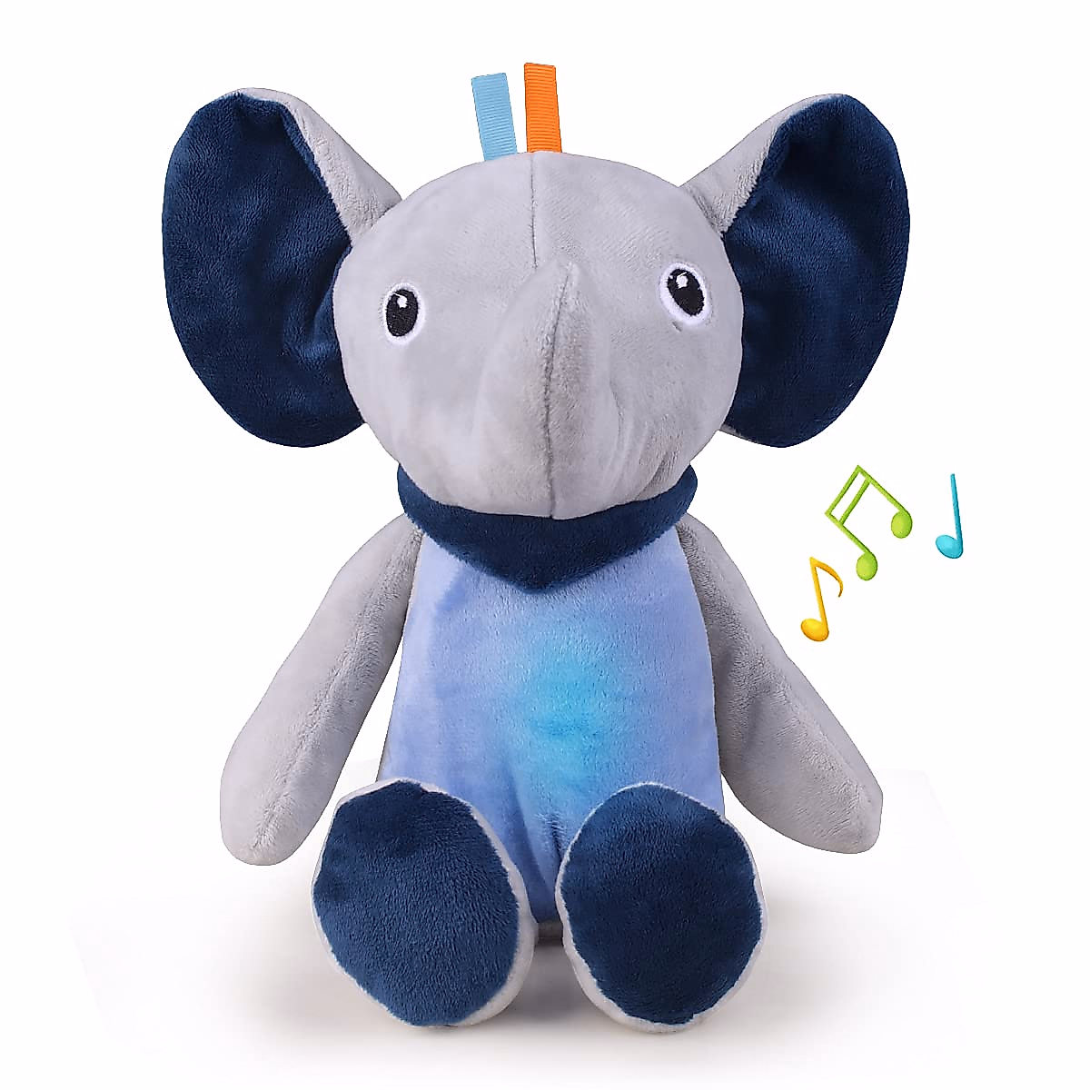 Baby Sleep Soother Toddler Sleep Aid Night Light with Soothing Sound Machine, Elephant Lullaby Sleep Plush Toy Gift for Newborn and Up Boy and Girls