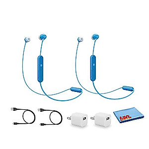 Sony WI-C300 Wireless Bluetooth in-Ear Headphones -Blue - 2 Pack Kit