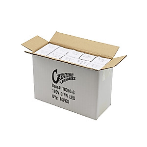 Creative Hobbies Silicone LED Night Light Bulbs, C7 Replacement Light Bulbs – 0.7W Equivalent to 4W 5W 6W 7W Incandescent, White Warm 2700K, Christmas String Lights, Electric Window Candles | 10 Pack