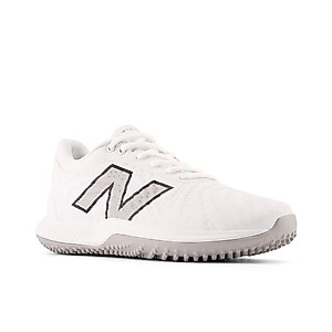 New Balance Women's FuelCell Fuse v4 Turf Trainer Softball Shoe, Optic White/Raincloud/Ice Blue, 7