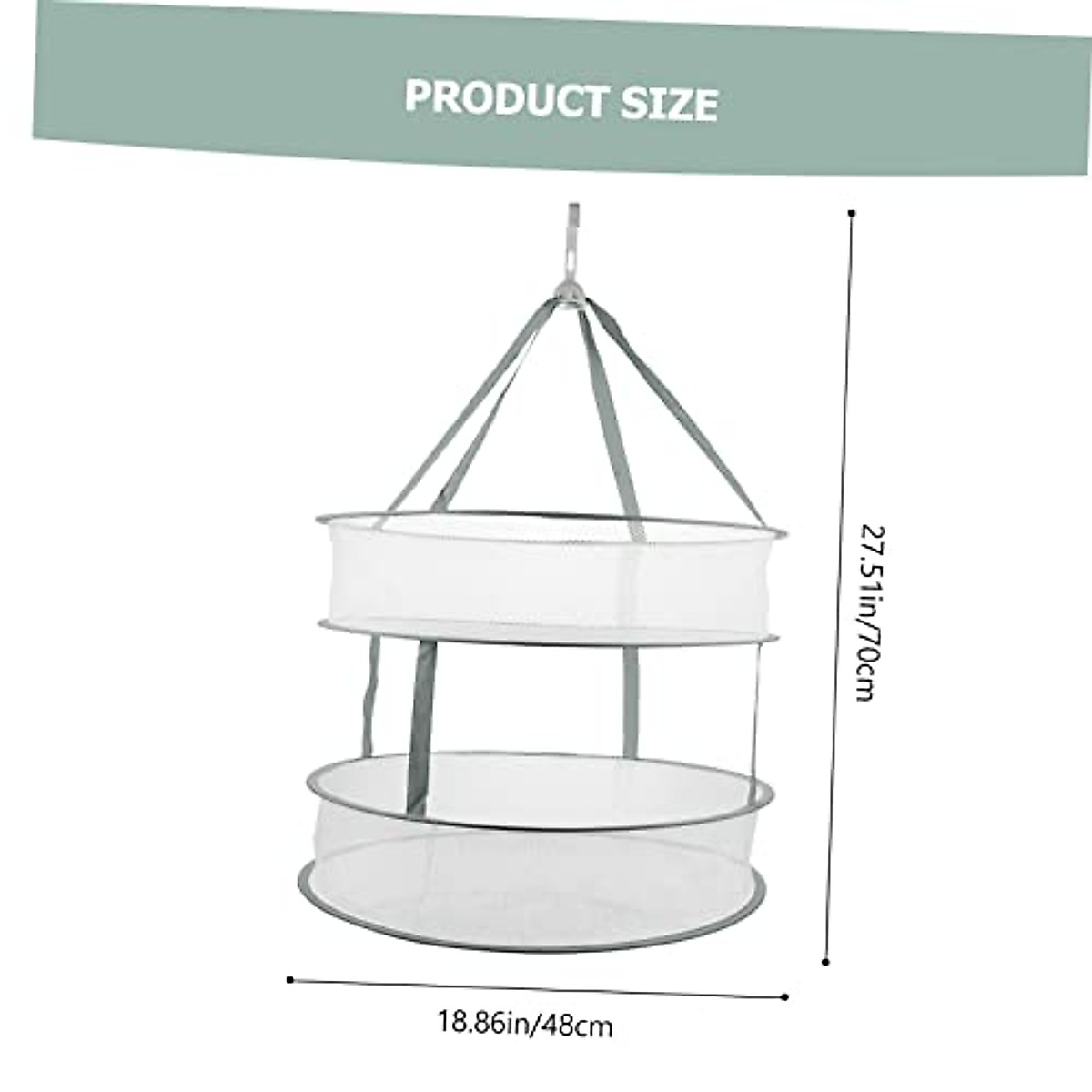 BioNyt 3 Pcs Beauty Sponge Drying Blue Hanging Clothes Drying Rack Containers for Clothes Round Laundry Basket Makeup Brush Drying Basket Laundry Hanging Mesh Rack Foldable Sweater Dryer (Color : Mat