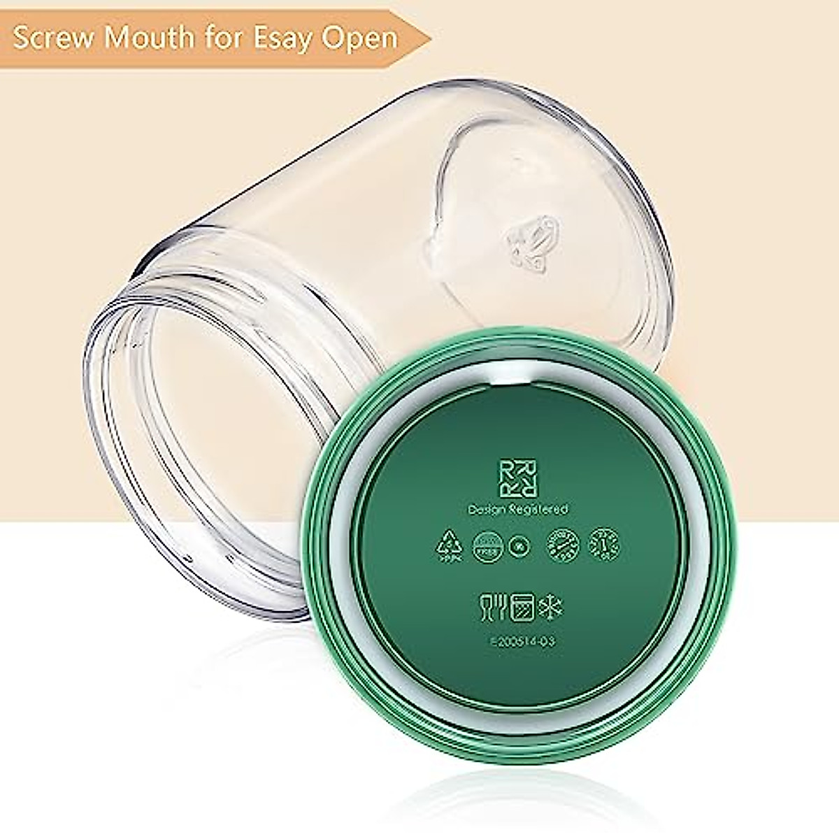 CHEODIN 2 Pack Overnight Oats Containers with lids, 16 oz Extra Thick Overnight Oats Glass Jars for Milk, Cereal, Fruit, Large Capacity Wide Mouth Leak Proof Storage.