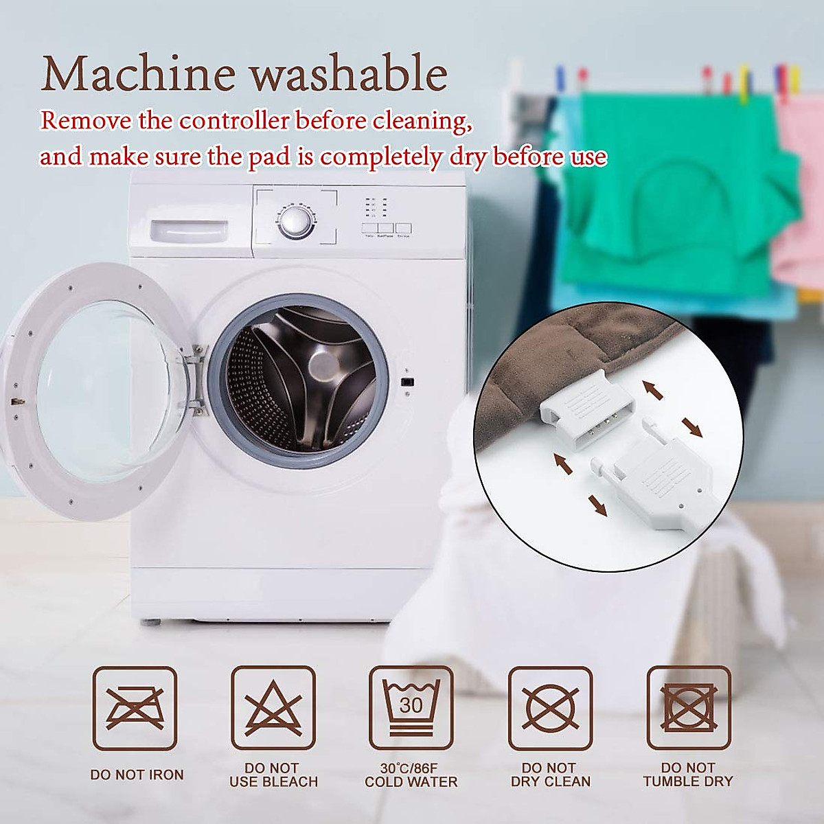 Electric Heating Pad for Back/Neck/Shoulders/Abdomen/Legs Pain Relief, Large Heating Pad with Moist & Dry Heat Therapy Options, 3 Temperature Settings, Machine Washable and Auto Shut Off- L180