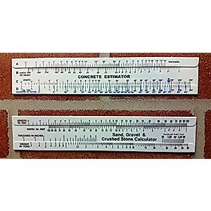Concrete Slide Rule 300 yard and Sand, Gravel & Crushed Stone Slide Rule One of Each
