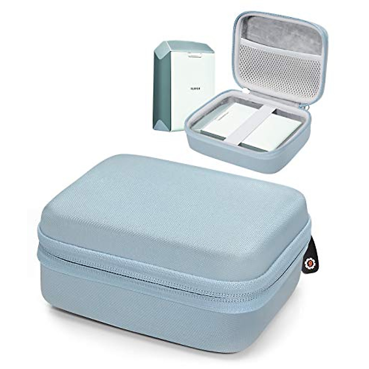 WGear Protective Case for Fujifilm SHARE SP-2 Smart Phone Printer, Mesh pocket for cable and printing paper (Sky Blue)