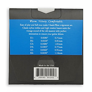 Augustine Classic Blue Nylon Guitar Strings - High Tension - 1 Set
