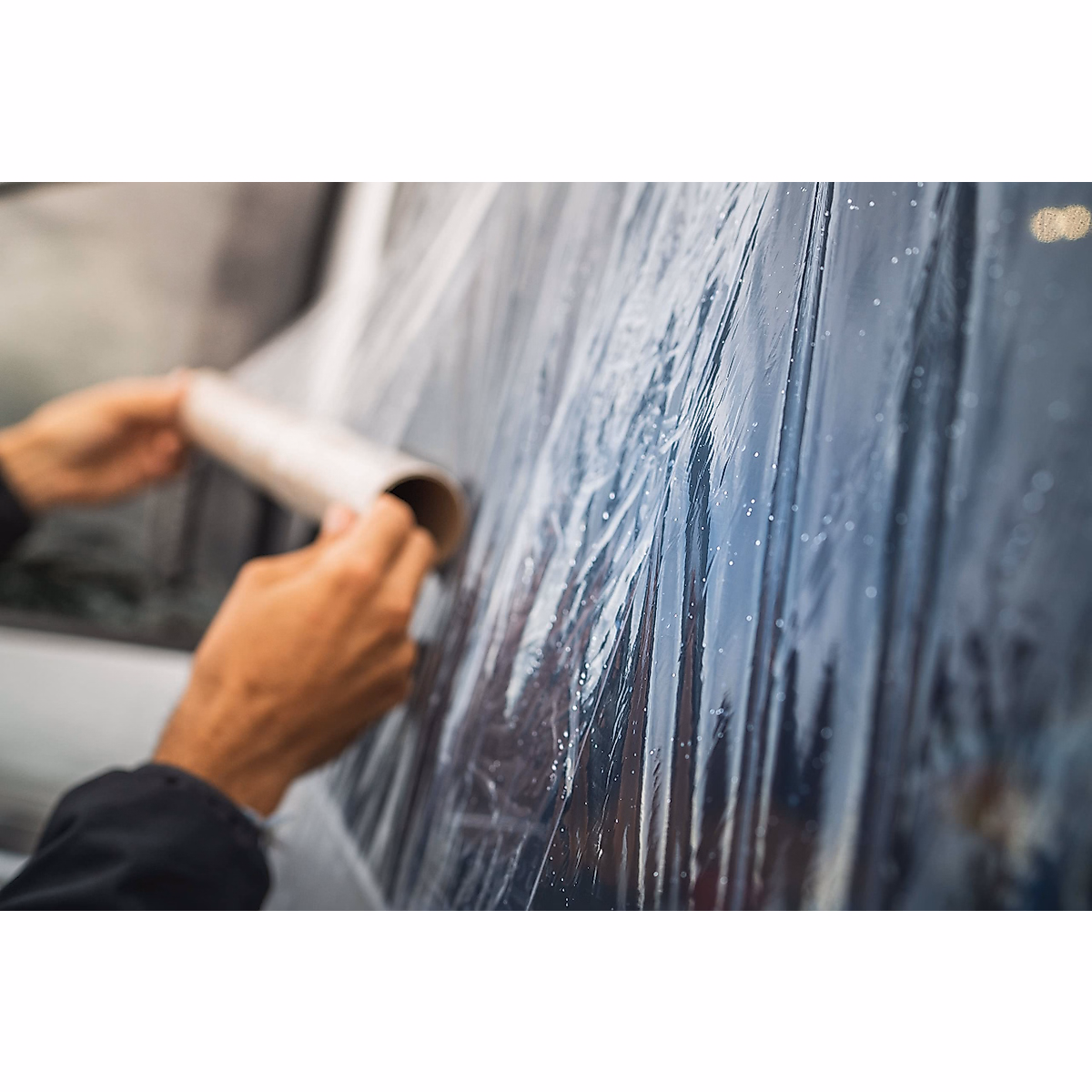 Big Tape Window Plastic Film (FBA) – 12 Feet XL Roll of Plastic for Windows – 17.5 Inch Wide Car Tape for Broken Windows – Waterproof, No Sticky Residue – Easy DIY Installation