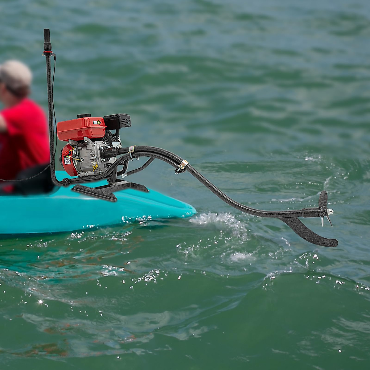 TBVECHI 4 Stroke 7.5 HP 212CC Gasoline Outboard Motor with Bracket Single Cylinder Boat Engine for 9.84-19.69Ft Fishing Boat