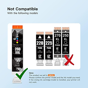 E-Z Ink (TM) Compatible Ink Cartridge Replacement for Canon PGI-280XXL CLI-281XXL to use with PIXMA TR7520 TR8520 TS6120 TS6220 TS6320 TS8120 TS8220 TS9120 TS9520 TS9521C Printer (15 Pack)