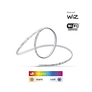PHILIPS Smart Wi-Fi Wiz Connected Color and White Dimmable Tunable Light Strip Starter Kit 6.5ft (2M)