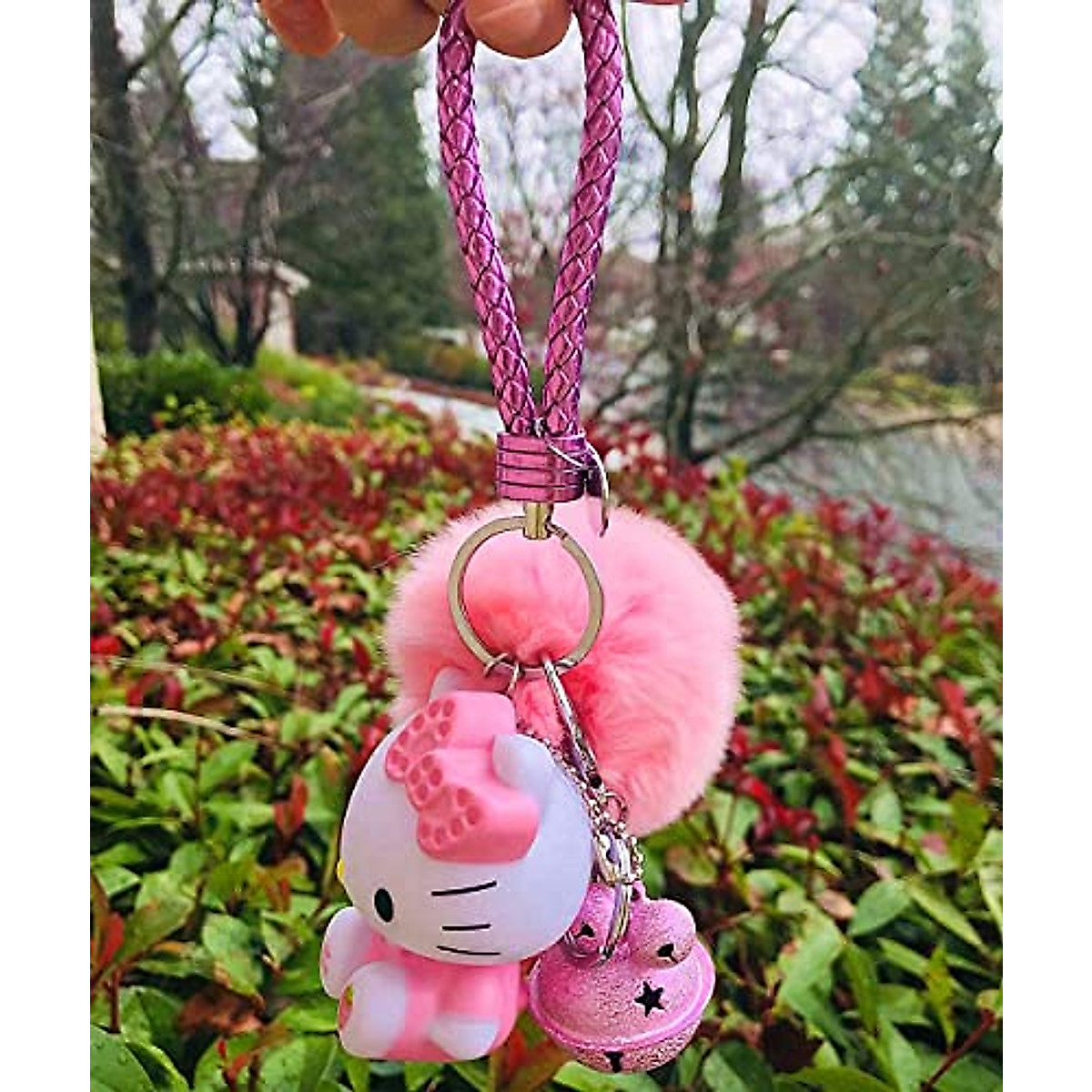 Hello Kitty Key Chain for Girls Women | Hello Kitty Figures Sanrio Birthday Gift Bag Accessories (pink)