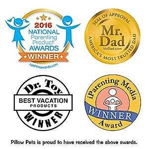 Pillow Pets Triceratops Blue Dinosaur, 18" Stuffed Animal Plush Toy