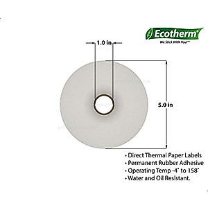 Ecotherm 2.25x3 Thermal Labels - 840 Paper Stickers Per Roll - 6 Rolls - fits Zebra LP2824, LP2844, GC420, GK420, GX430, ZD220, ZD410, ZD420, ZD500, ZD620, ZP-500, GT800 Direct Thermal Printers