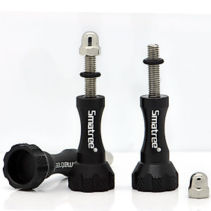 Smatree 3pcs Long Alumunium Thumbscrew Compatible for Gopro 13/12/11/10/9/8/7/6/5/4/3+/3/2/1/2018/Max/DJI OSMO Action Cameras, (Black)