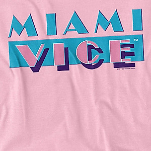 Miami Vice Logo Unisex Adult T-Shirt, Pink, Large