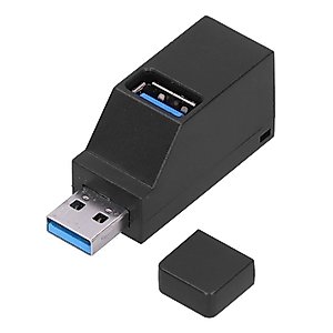 Portable USB Hub, Portable USB Hub High Speed 3 Port Portable Data Hub with Lanyard USB2.0 USB3.0 Interface Computer Supplies for Laptops, PC