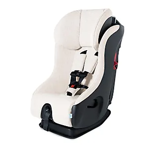 Clek Fllo Convertible Car Seat - Compact Design for 3-Across Seating, Extended Rear-Facing with Anti-Rebound Bar (Marshmallow)